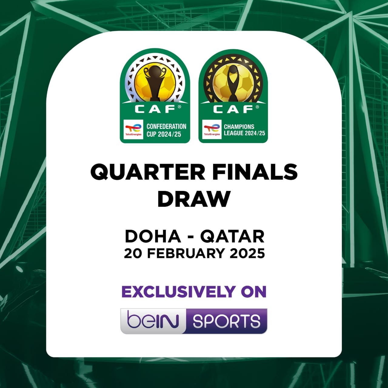 CAF Champions league and Confederation Cup quarterfinal draw set for ...